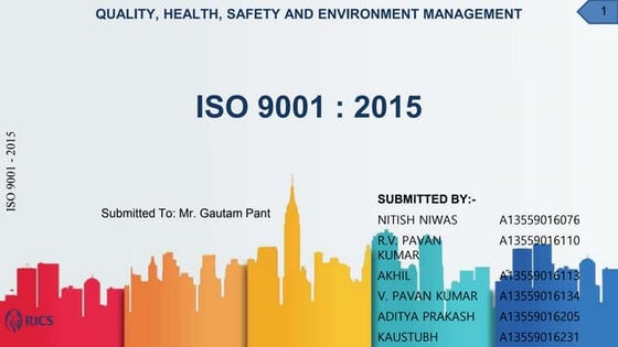 ISO 9001: 2015 QUALITY MANAGEMENT SYSTEMS | PDF | Business | Business ...