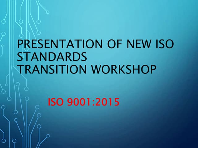 Presentasi iso 9001 2015 pendahuluan | PDF