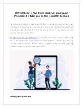 Understanding the Seven Principles of Quality Management | PDF