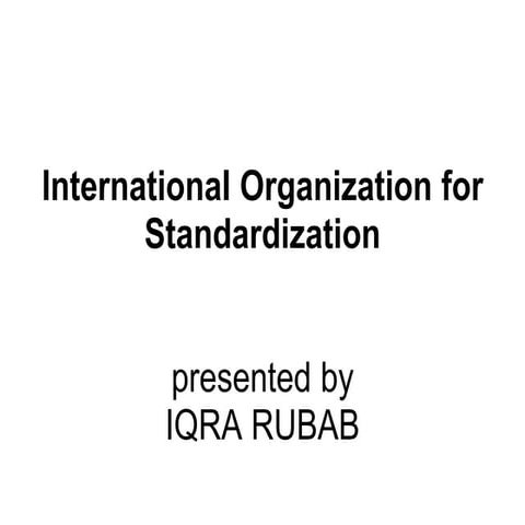 ISO_9001-Presentation.international standard | PPT