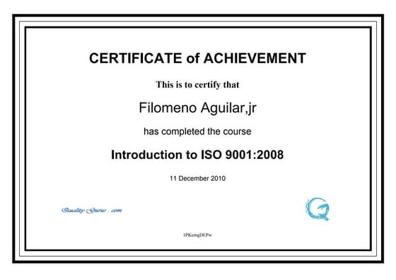 Masterclassmanagement Certificate Filomeno Aguilar | PPT
