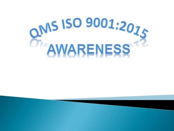 ISO 9001 2015 Overview presentation | PPT