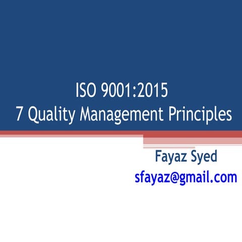 ISO 9001 2015 Quality Management Principles | PPT
