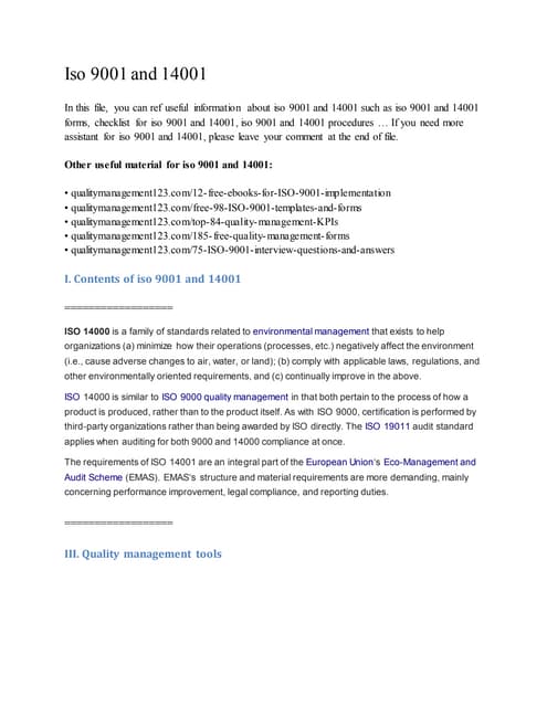 Iso 9001 work instructions | PDF