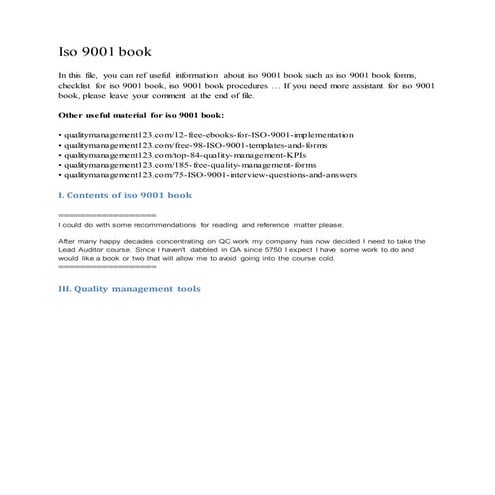 Iso 9001 book | PDF