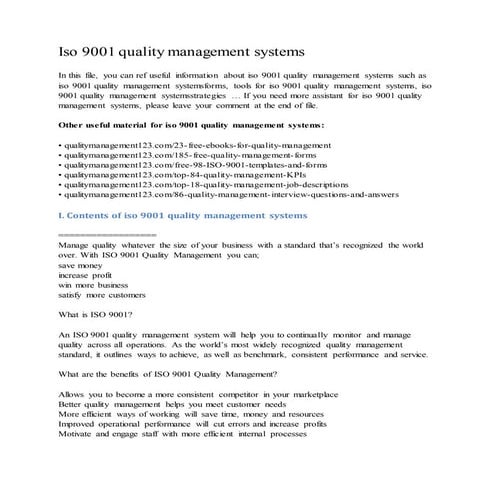 Iso 9002 quality management system | DOCX