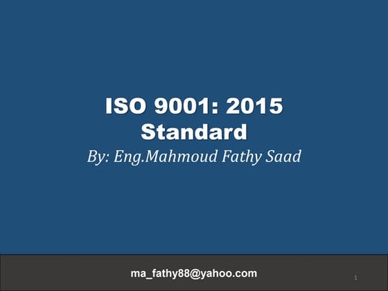 ISO 9001-2015 Structure 'with highlighting for documented information ...