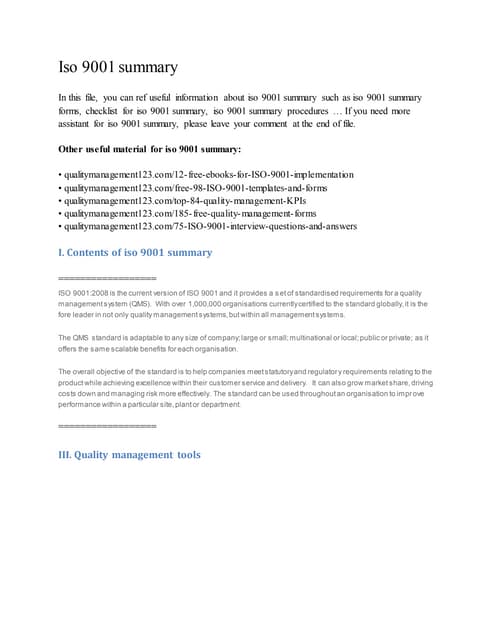 Iso 9001 implementation | PDF