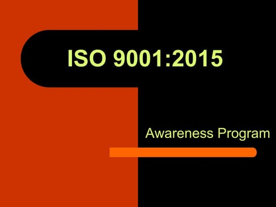 ISO 9001 2015 Overview presentation | PDF
