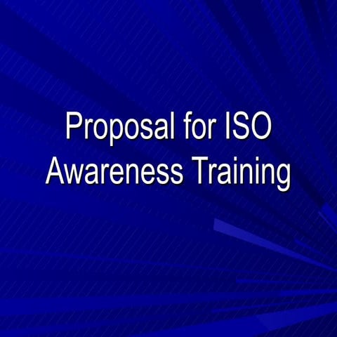 ISO Awareness Training | PPT