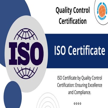 ISO Certification | Quality Control Certification | PDF