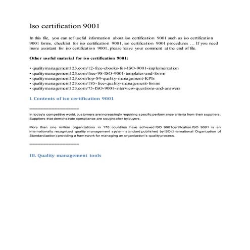 Iso 9001 quality manual example | DOCX