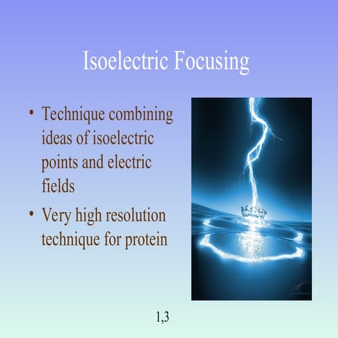 Isoelectric point in gel electrophoresis | PPT
