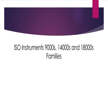 ISO instruments 9000, 14000,18000 families | PDF