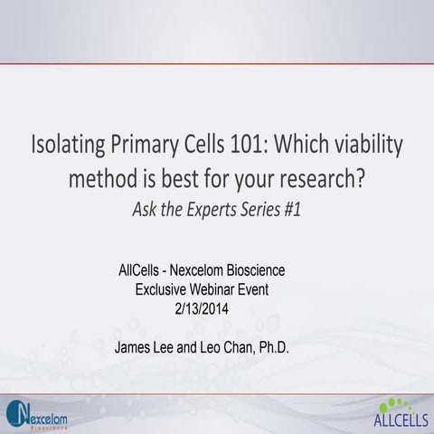 Isolating Primary Cells 101 | PDF