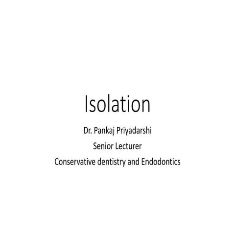 Isolation | PPT