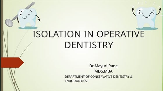 Field Isolation In Dentistry Rubber Dam Pdf