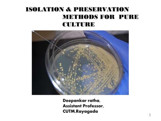 Preservation of industrially important microbial strain | PPTX