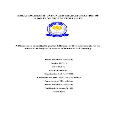 Isolation, identification and characterization of fungi from stored ...