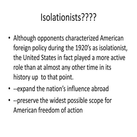 Isolationists | PPTX | Political Issues & policy | Politics