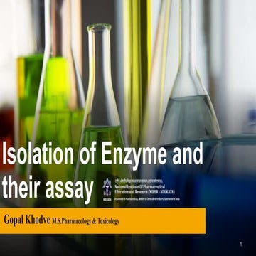 Isolation of enzyme and their assay | PPTX