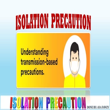 Isolation precaution | PDF