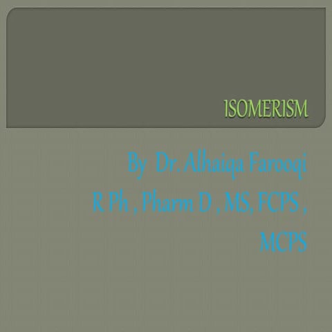 Isomerism | PPTX