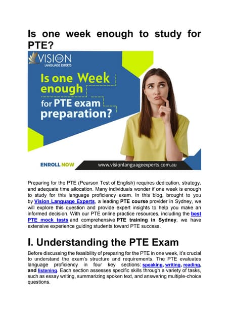 What is the PTE Mock Test? | PDF | Standardized Testing | Educational ...