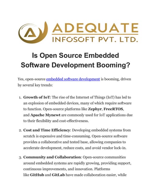 Is Open Source Embedded Software Development Boomingpdf