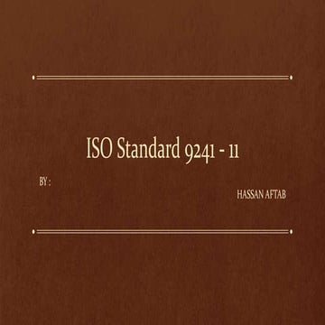 ISO Standard 9241-11 | PPTX