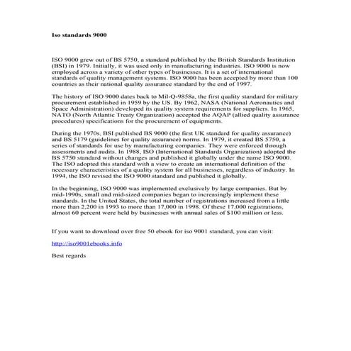Iso standards 9000