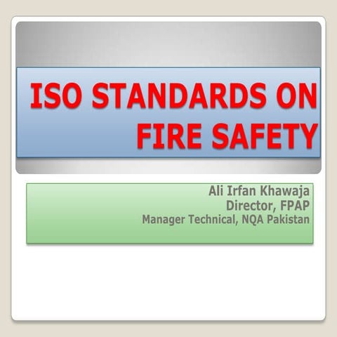 Iso standards on fire safety | PPTX