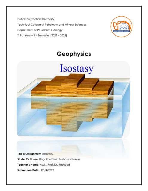 Theory of isostacy | PPTX
