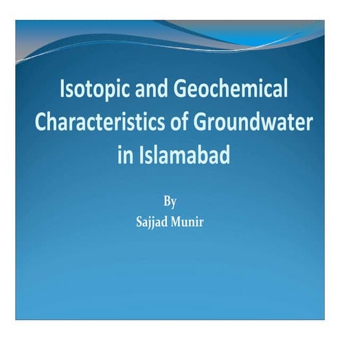 Isotope geochemistry of islamabad groundwater | PDF