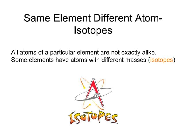 Atoms And Elements | PPT | Chemistry | Science