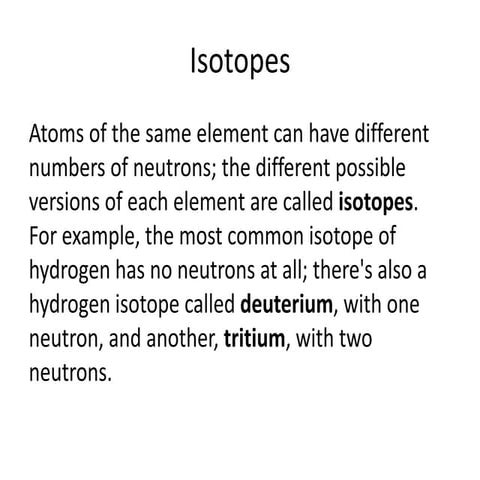 Isotopes Question and Answer | PPTX