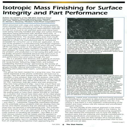 Isotropic Finishing tech article reprint | PDF
