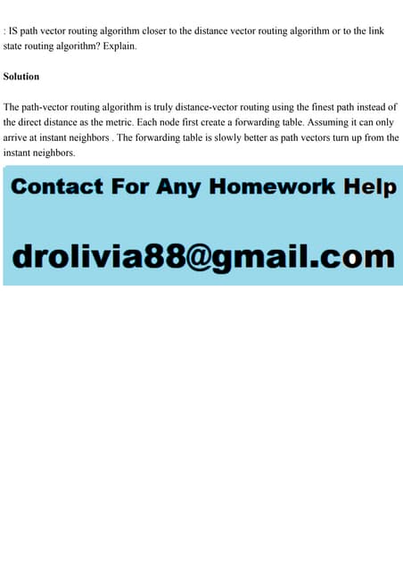 Is Path Vector Routing Algorithm Closer To The Distance Vector Roupdf