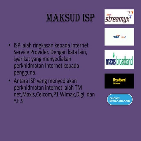 ISP di malaysia(internet service provider) | PPTX
