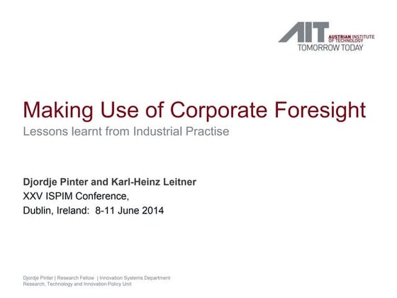 corporate foresight - an introduction | PPT