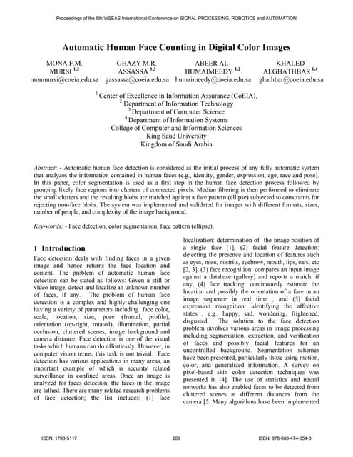 Face detection presentation slide | PPTX