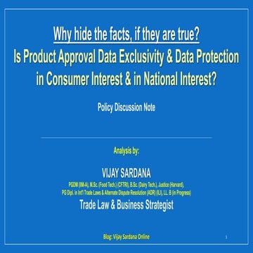 When product approval data can be manipulated, why exclusivity and data ...