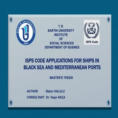 ISPS CODE.pptx | Cruises | Travel Type