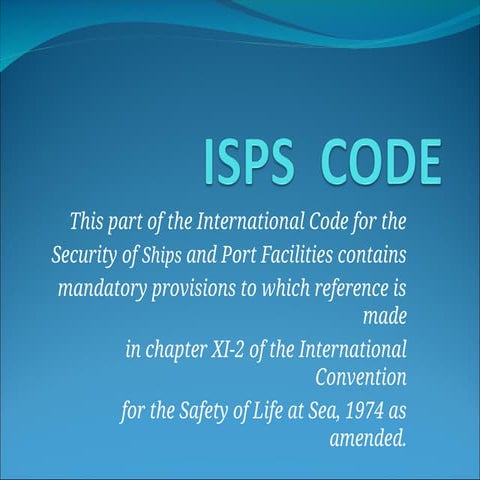 A Short Note on ISPS Code | PDF