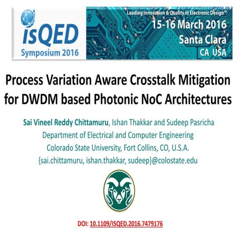 Process Variation Aware Crosstalk Mitigation For Dwdm Based Photonic