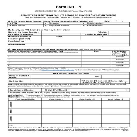 ISR-1 Form | Nuvama Wealth Management Limited | PDF