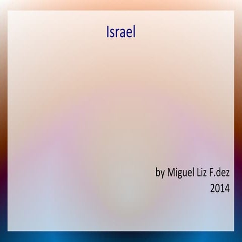 Facts about Israel (culture and negotiation) | PPTX