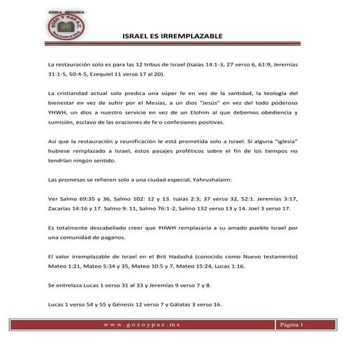 Israel es-irremplazable | PDF