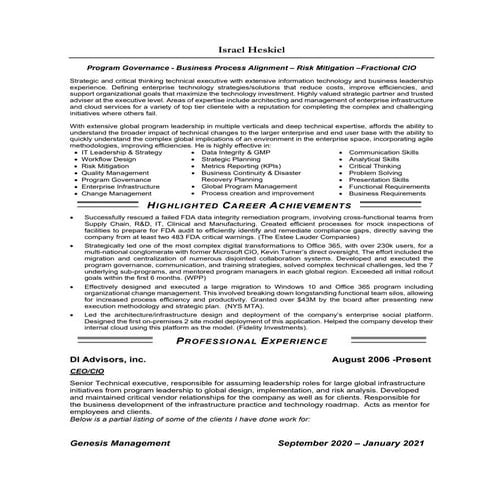 Israel Heskiel Resume | PDF