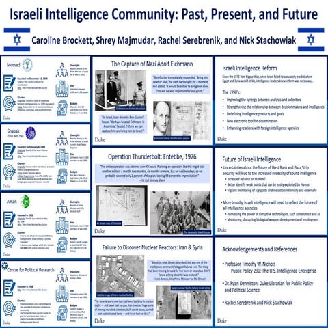 Israeli Intelligence Community Poster | PDF